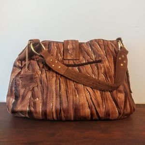 Charlie Lapson | Bags | Charlie Lapson Snake Print Leather Hobo Bag ...